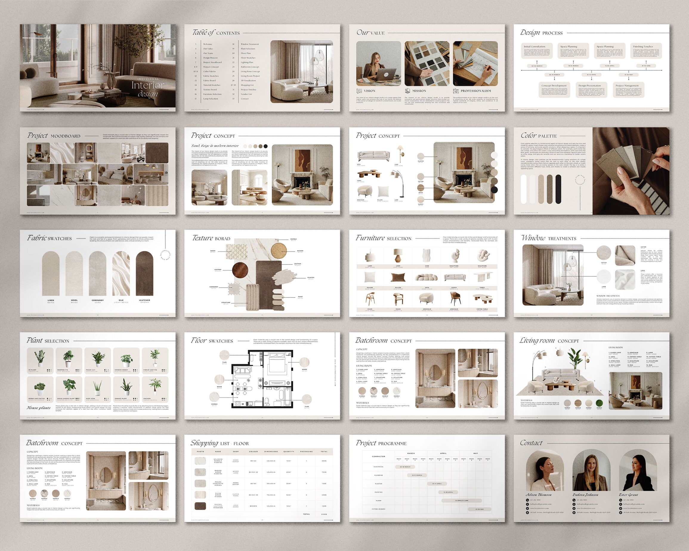 Interior Design Presentation Template / Client Presentation / Canva ...