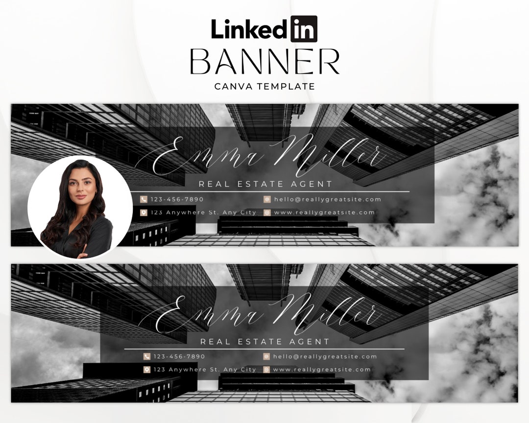Linkedin Banner / DIY Canva Template / Professional Linkedin Background ...