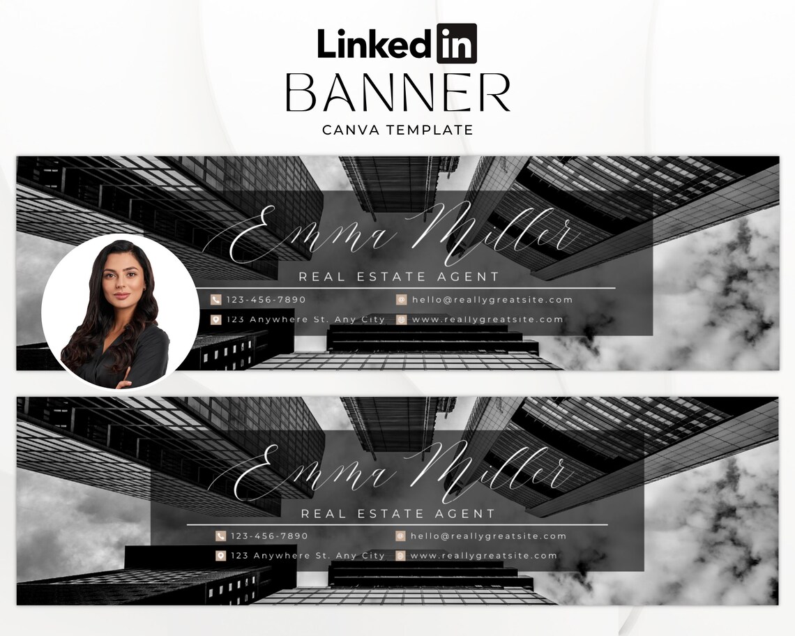 Linkedin Banner / DIY Canva Template / Professional Linkedin - Etsy