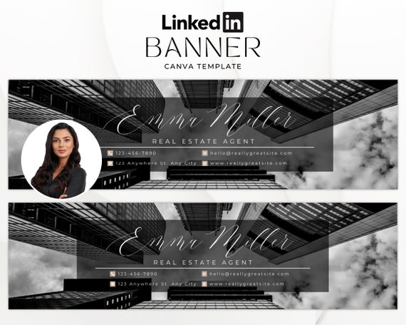 Linkedin Banner / DIY Canva Template / Professional Linkedin - Etsy