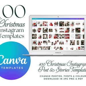 Christmas Instagram Templates / Holiday Social Media Bundle / Instagram ...