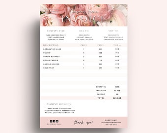 Bartender Invoice Template - Etsy