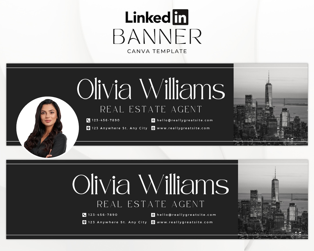 Linkedin Banner / DIY Canva Template / Professional Linkedin Background ...