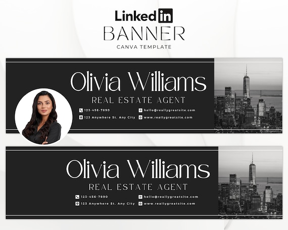 Linkedin Banner / DIY Canva Template / Professional Linkedin - Etsy