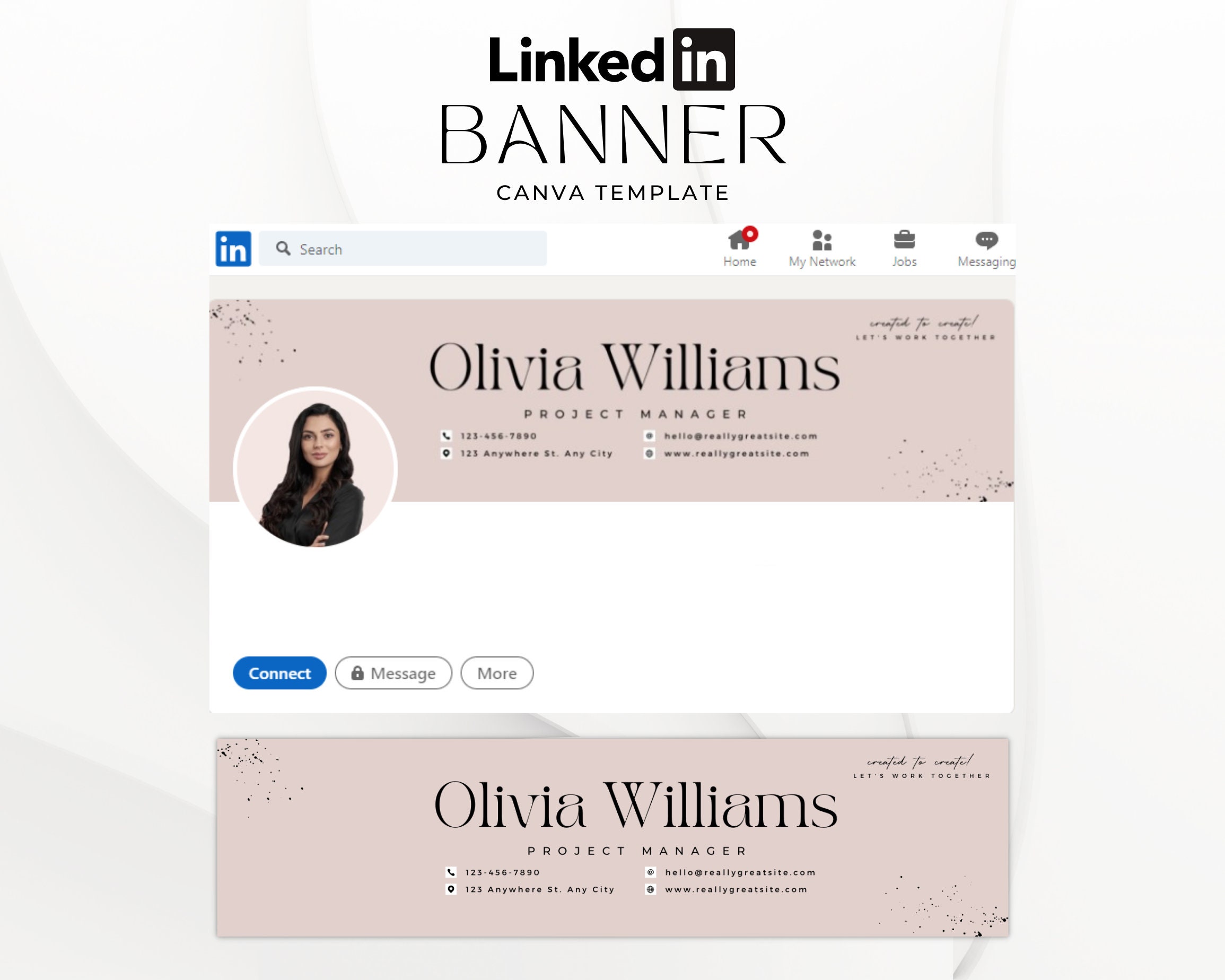 Linkedin Banner / DIY Canva Template / Professional Linkedin Background ...