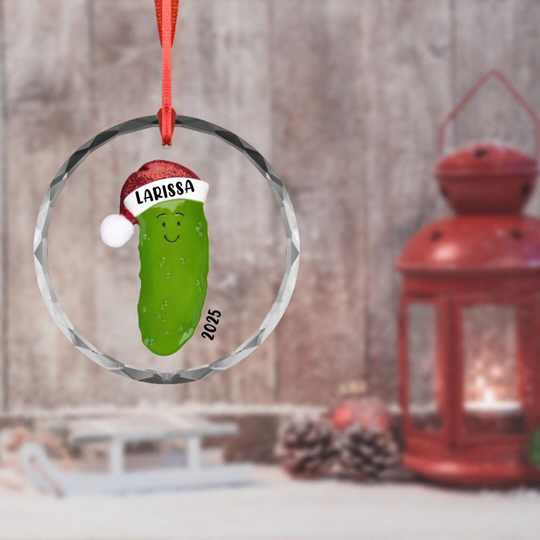 Custom Pickle Ornament – Funny Personalized Glass or Acrylic Christmas ...