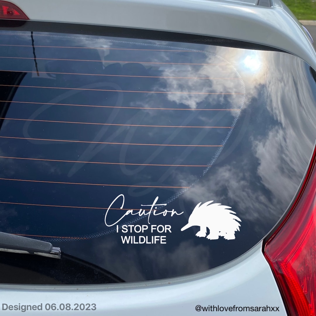 CAUTION STOP for WILDLIFE | Car Decal Sticker Accessory | Bumper ...