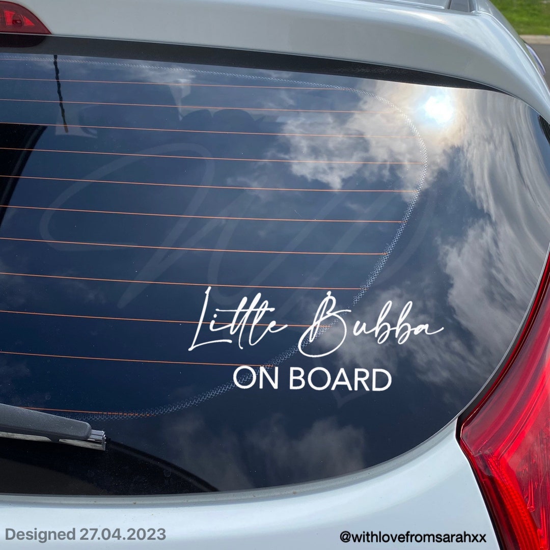 2 Designs | Little Lil Bubba Baby ON BOARD Car Decal Sticker Accessory ...