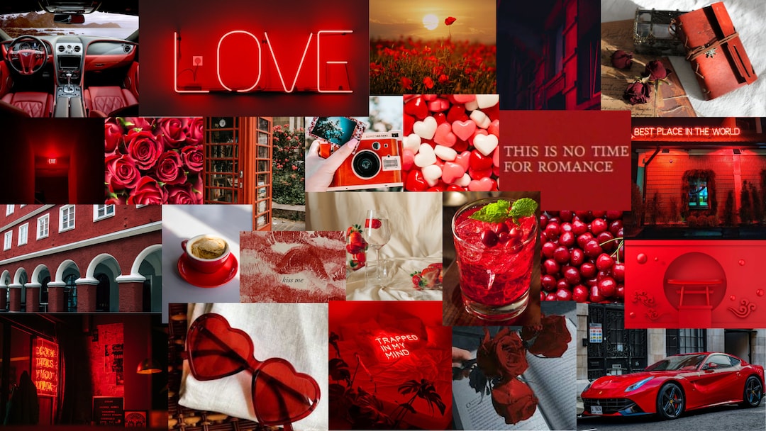 Red Love Desktop Wallpaper - Etsy