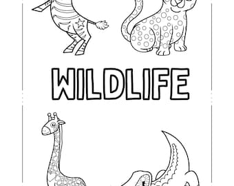 The Wildlife Coloring Book - Over 90 Pages - Etsy