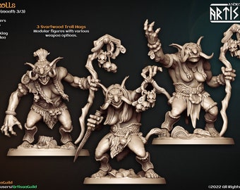 Toys Svartwood Trolls Pathfinder DnD Mini D&D Miniature Dungeon Dragon ...