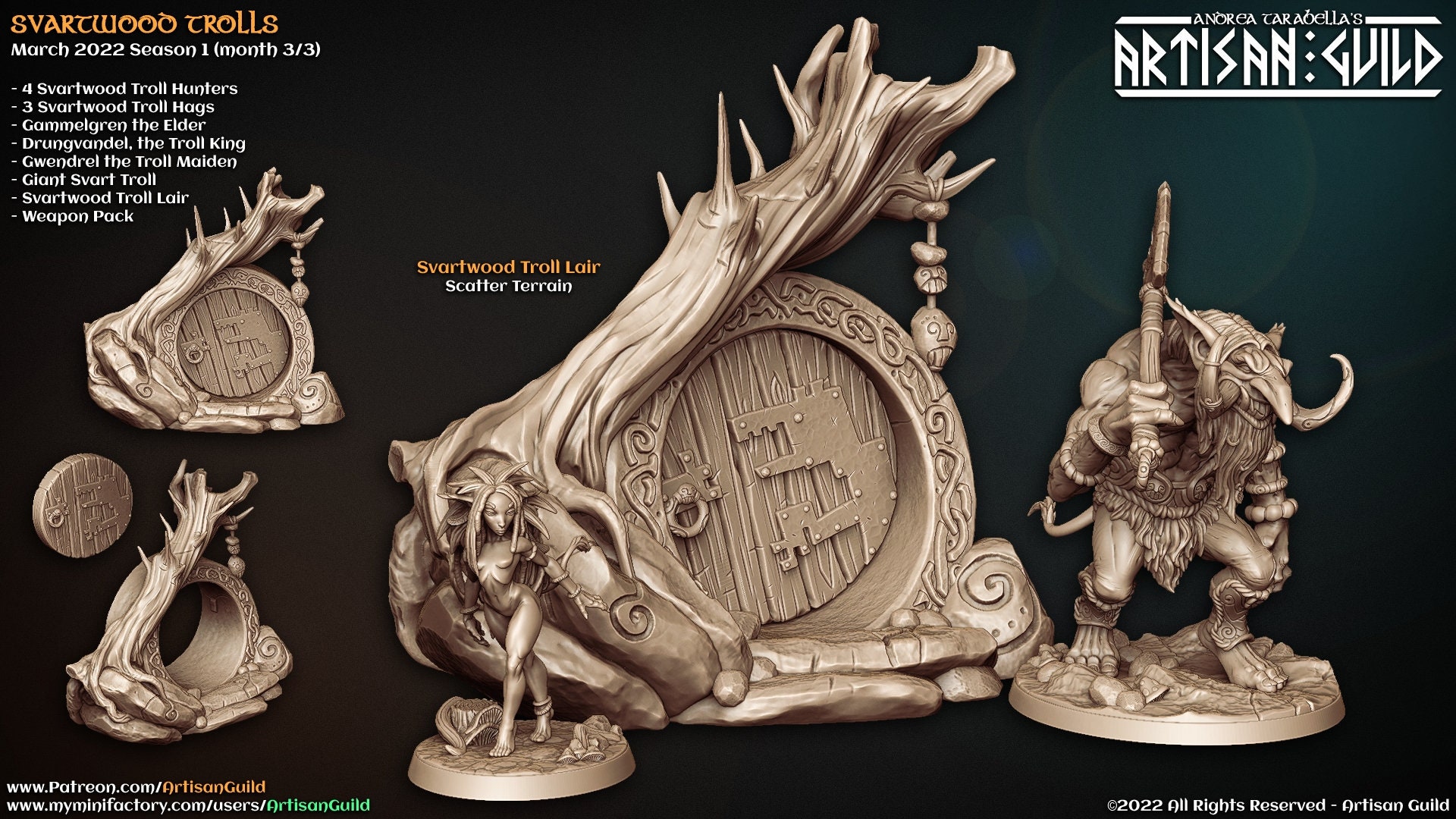 Toys Svartwood Trolls Pathfinder DnD Mini D&D Miniature Dungeon Dragon ...