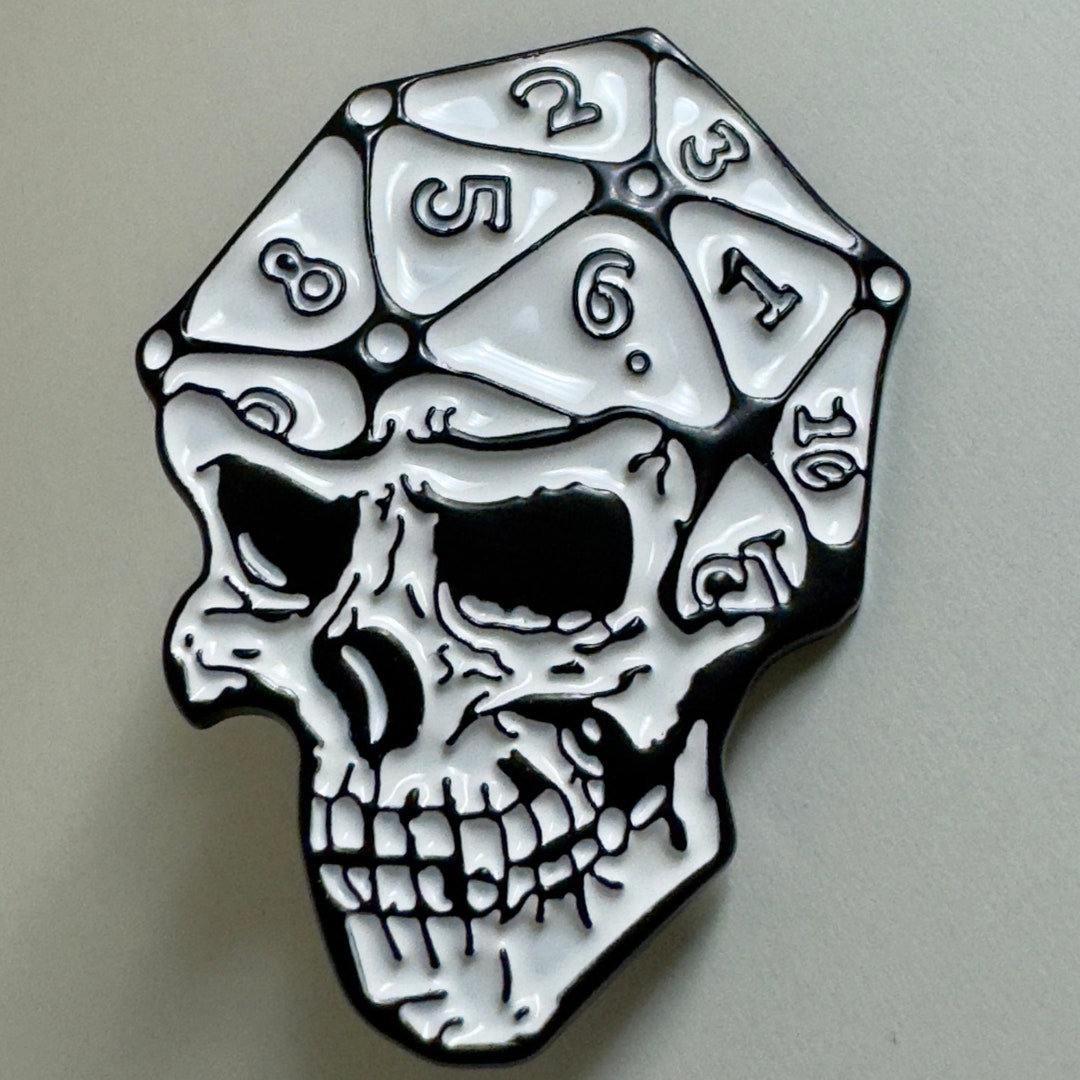 Multi-number Die Skull Pin - Etsy
