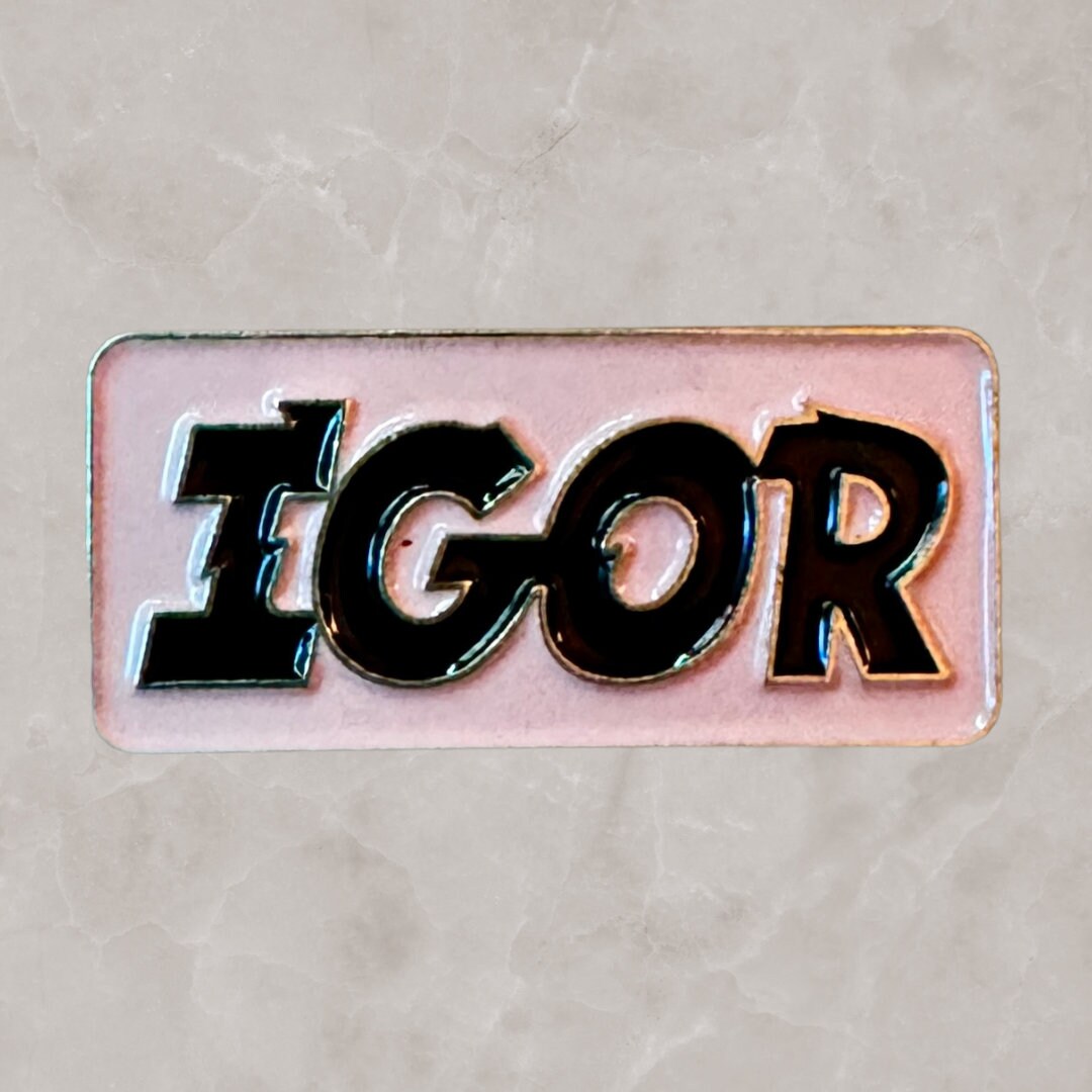 Pink IGOR Enamel Pin - Etsy