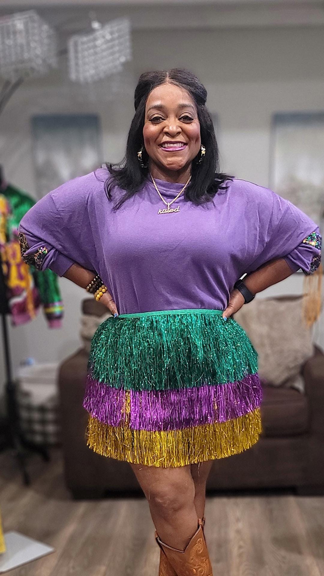 Shimmy for Me Mardi Gras Women Skirt - Etsy