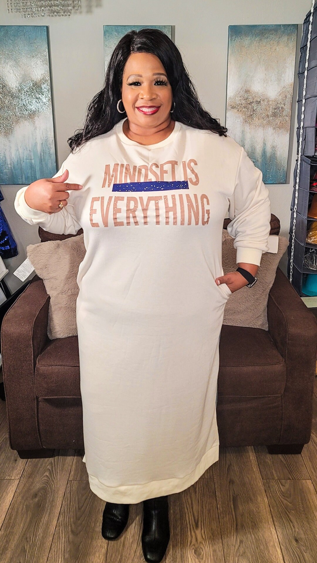 Mindset is Everything Women Dress - Etsy