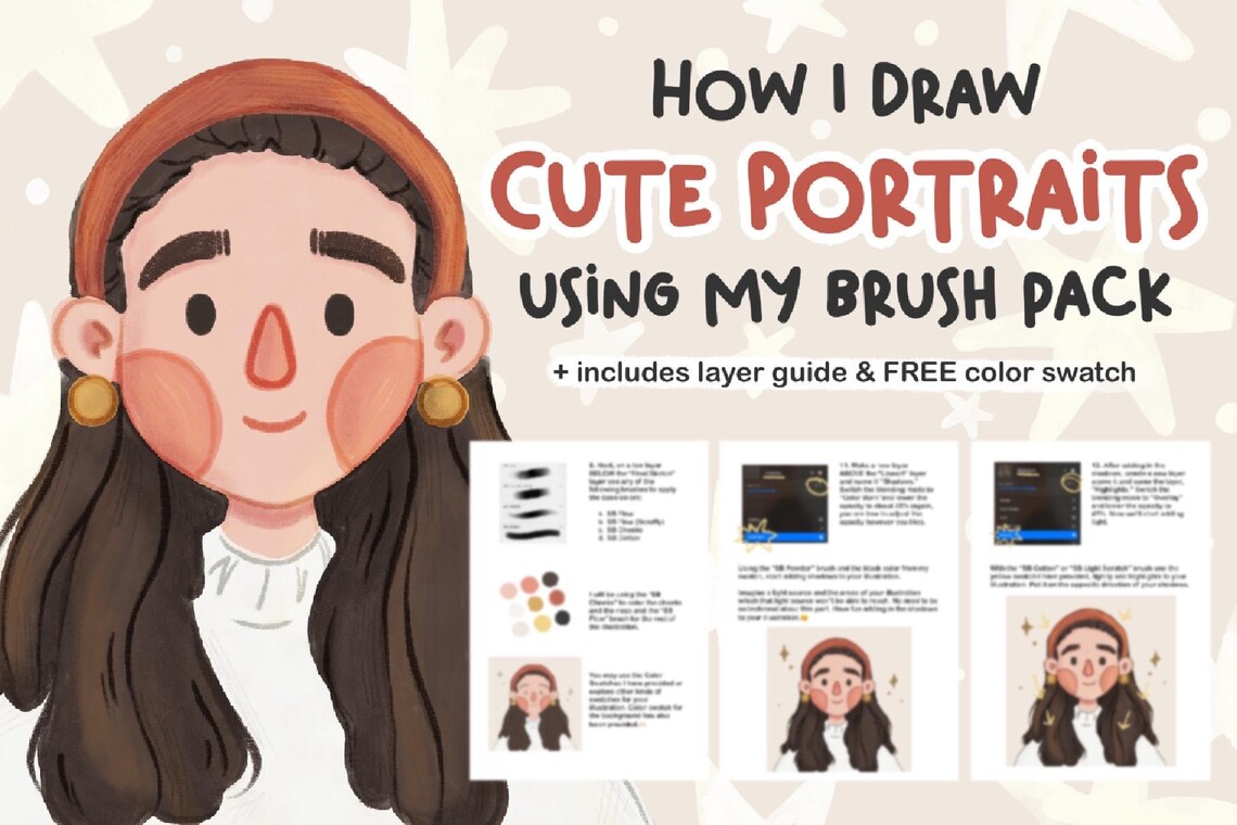 Sktchsbybeth - How I Draw Cute Portraits Tutorial - Etsy