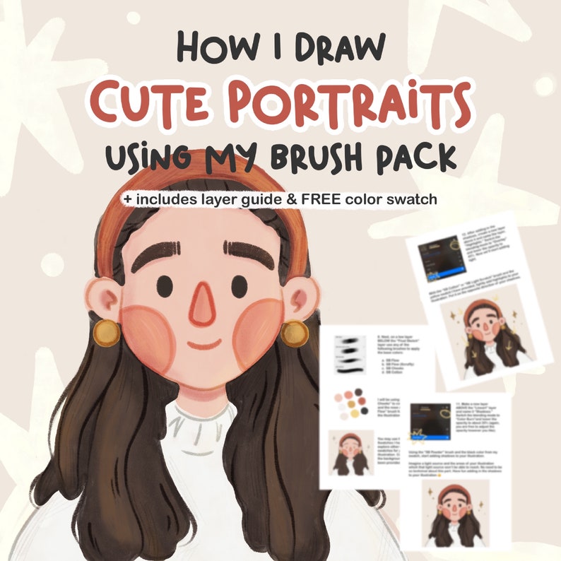 Sktchsbybeth - How I Draw Cute Portraits Tutorial - Etsy