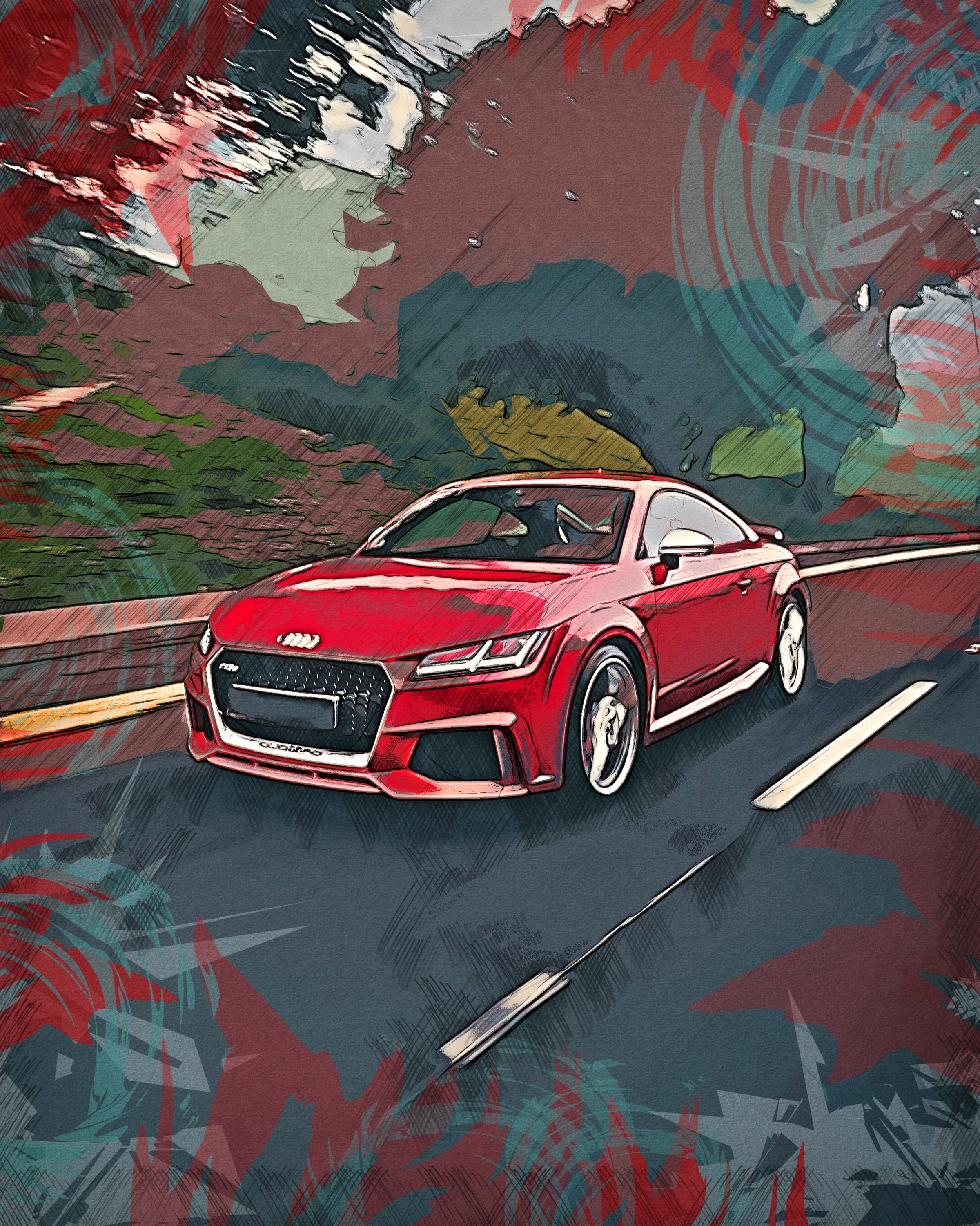 CUSTOM CAR PORTRAIT Colorful Art For Car Lovers Fathers Day Etsy UK custom-car-portrait-colorful-art-for-car-lovers-fathers-day-etsy-uk