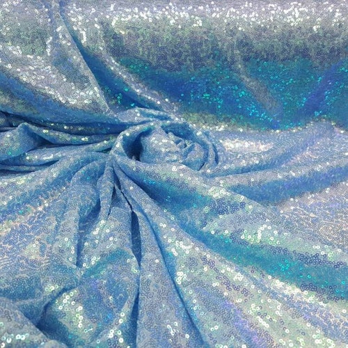 Baby Blue Sequin Fabric Mini Glitz Sequins by the Yard Sequin - Etsy