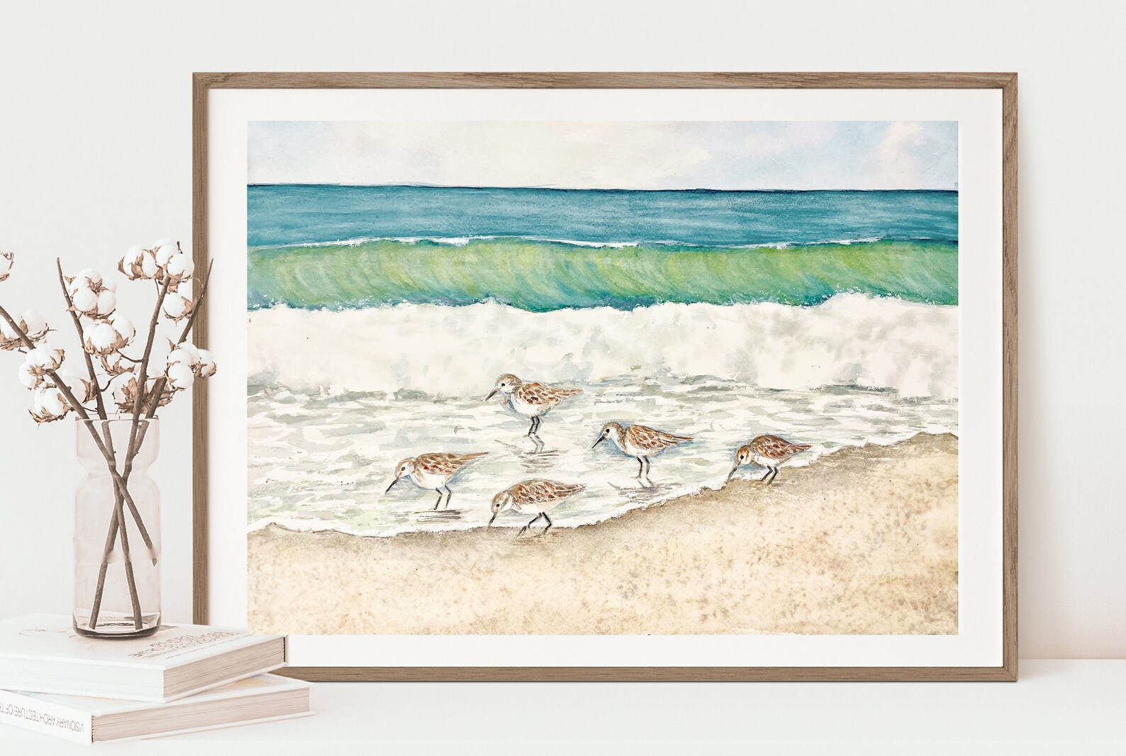 Sandpipers in the Surf Watercolor Painting and Prints - Etsy