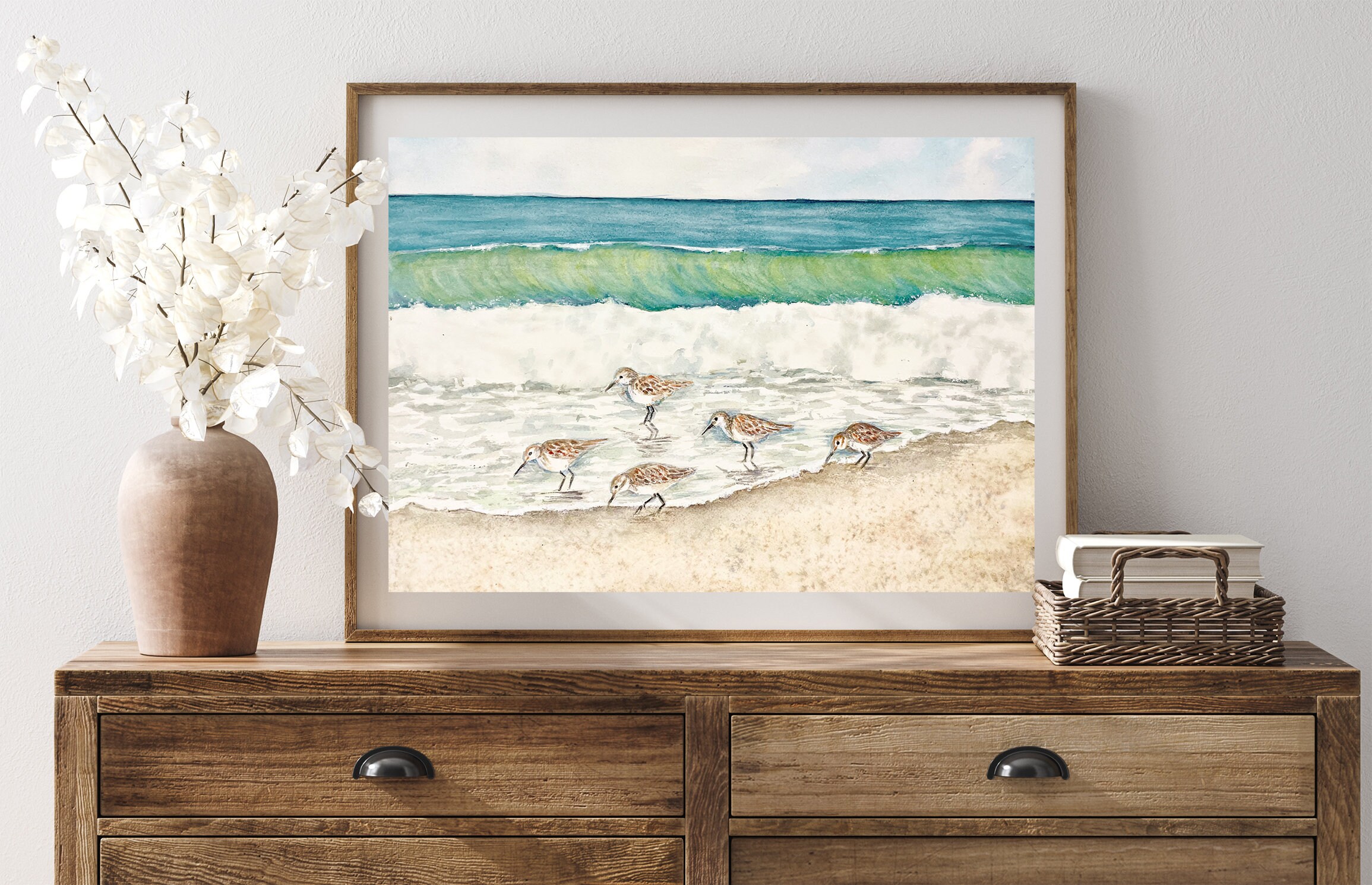 Sandpipers in the Surf Watercolor Painting and Prints - Etsy