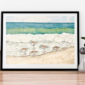 Sandpipers in the Surf Watercolor Painting and Prints - Etsy