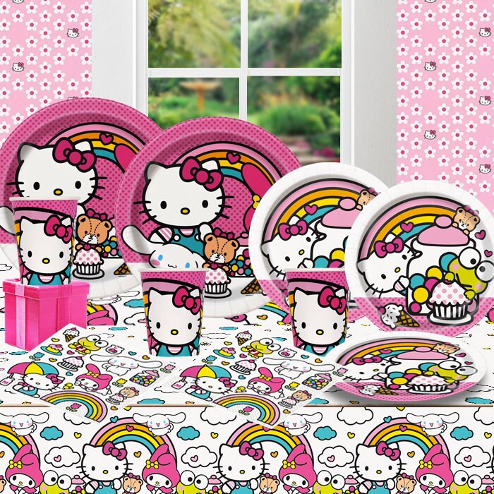 Hello Kitty Birthday Party Supplies-party Decor-party Decorations - Etsy