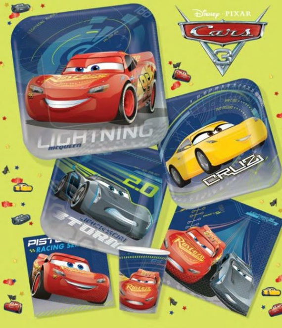 Disney Cars 3 Party Supplies Cars 3 Birthday Decorations | Etsy