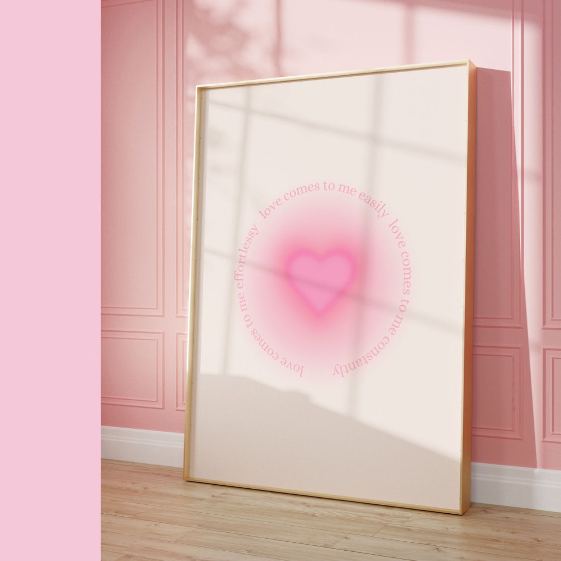 SET Affirm Poster Angel Numbers Poster, Pink Aura Poster Set , Feminine ...