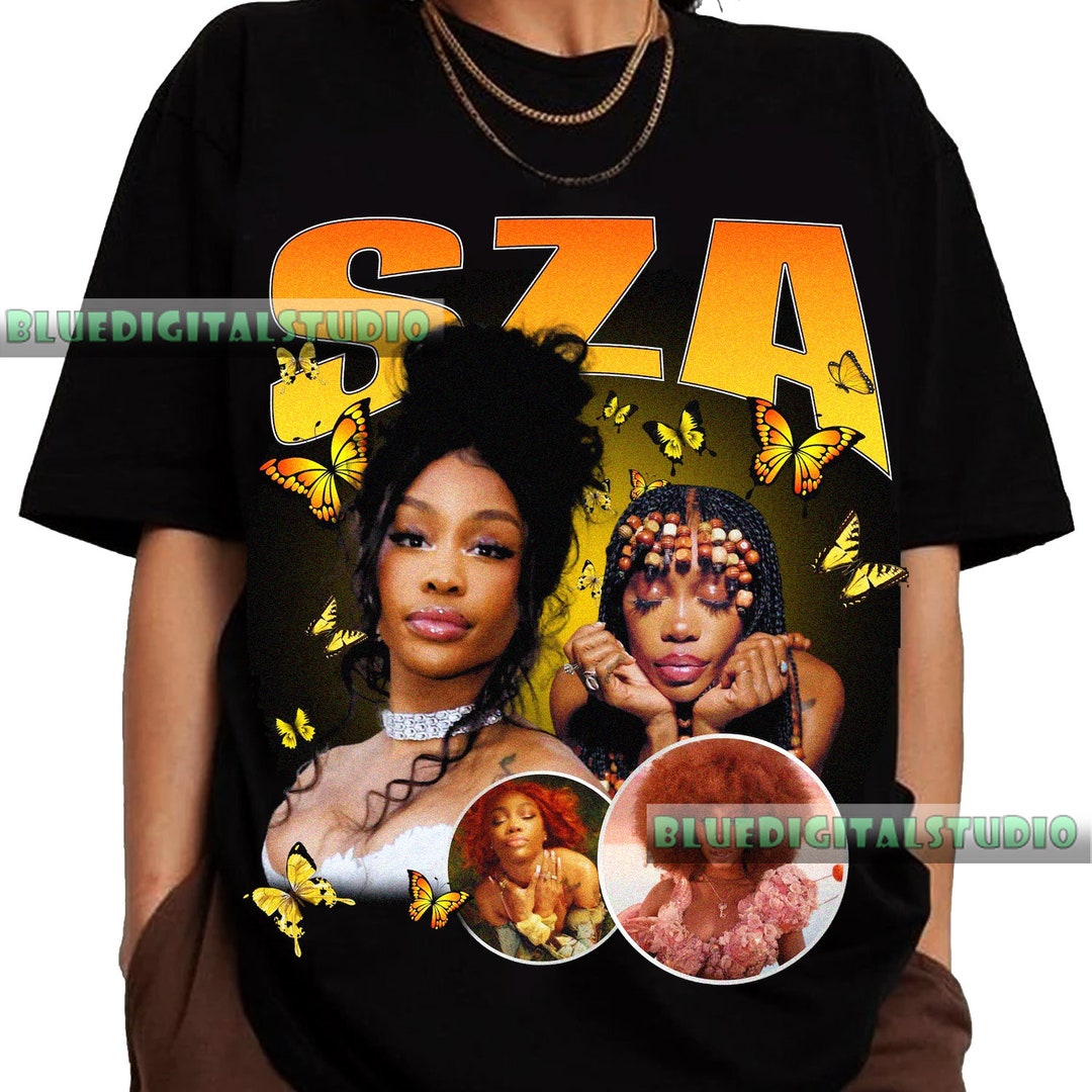 SZA Bootleg Shirt Black, Vintage Rap Hip Hop Tee SZA, Merch Oversized ...