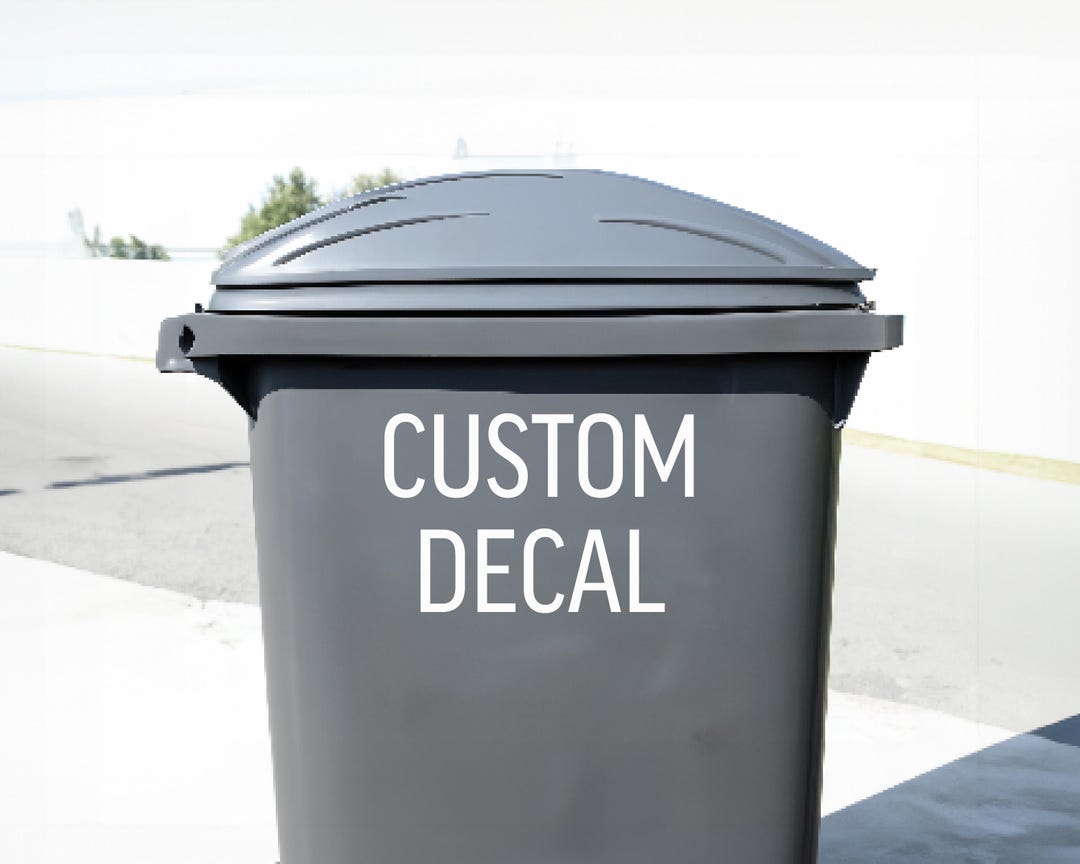 Custom Garbage Bin Labels, Trash Can Decals, Recycle Bin Sticker ...