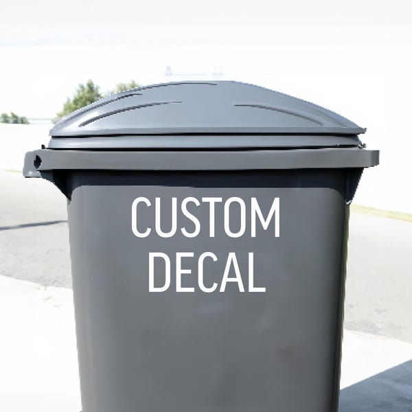 Trash Can Decal - Etsy