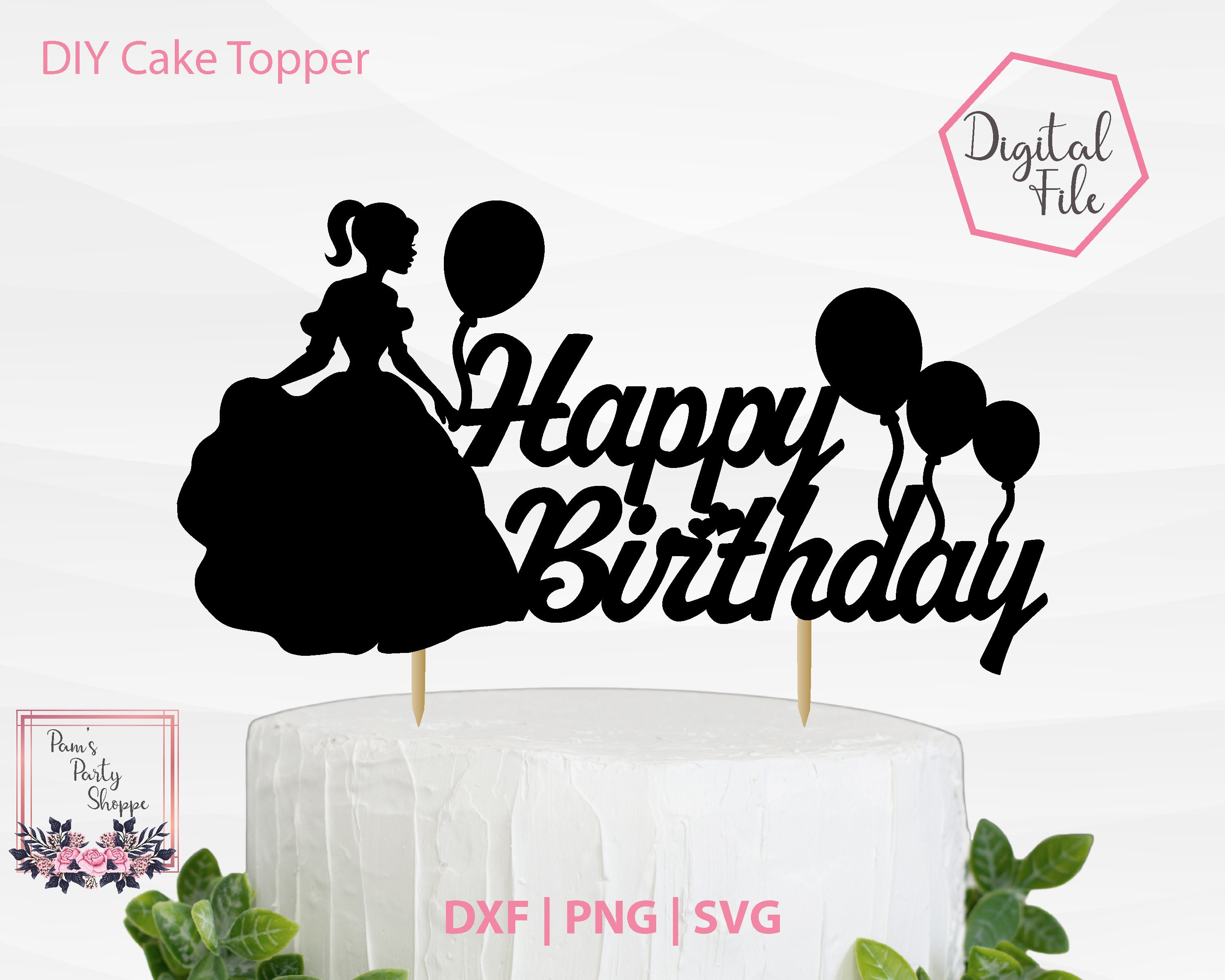 Happy Birthday Princess Cake Topper for Girl Toddler - Etsy