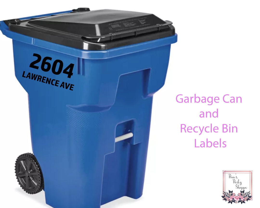 Garbage and Recycle Bin Labels Custom Trash Can Decals Bin - Etsy