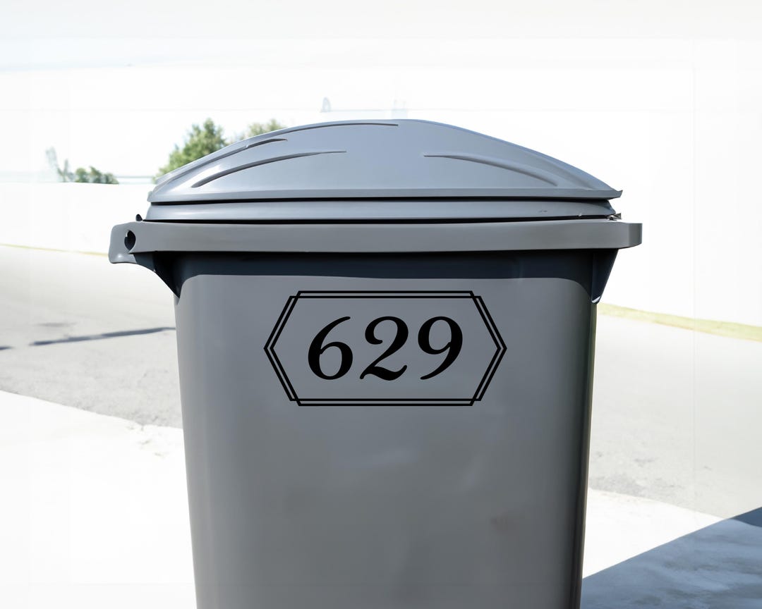 Custom Garbage Can and Recycle Bin Labels, Trash Can Decals, Permanent ...
