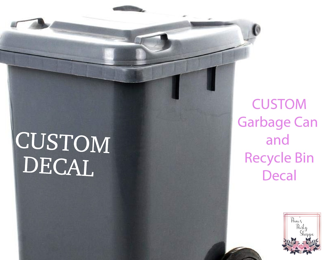 Custom Garbage Bin Labels, Trash Can Decals, Recycle Bin Sticker ...