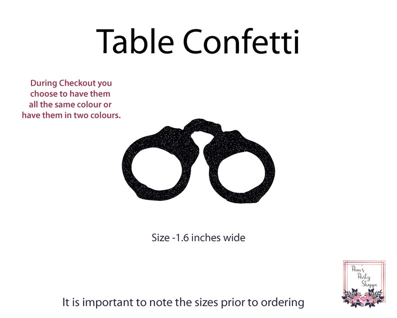 Handcuff Confetti Police Event BDSM Party Table Scatter - Etsy