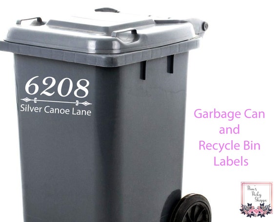 Custom Garbage Bin Labels Trash Can Decals Recycle Bin - Etsy