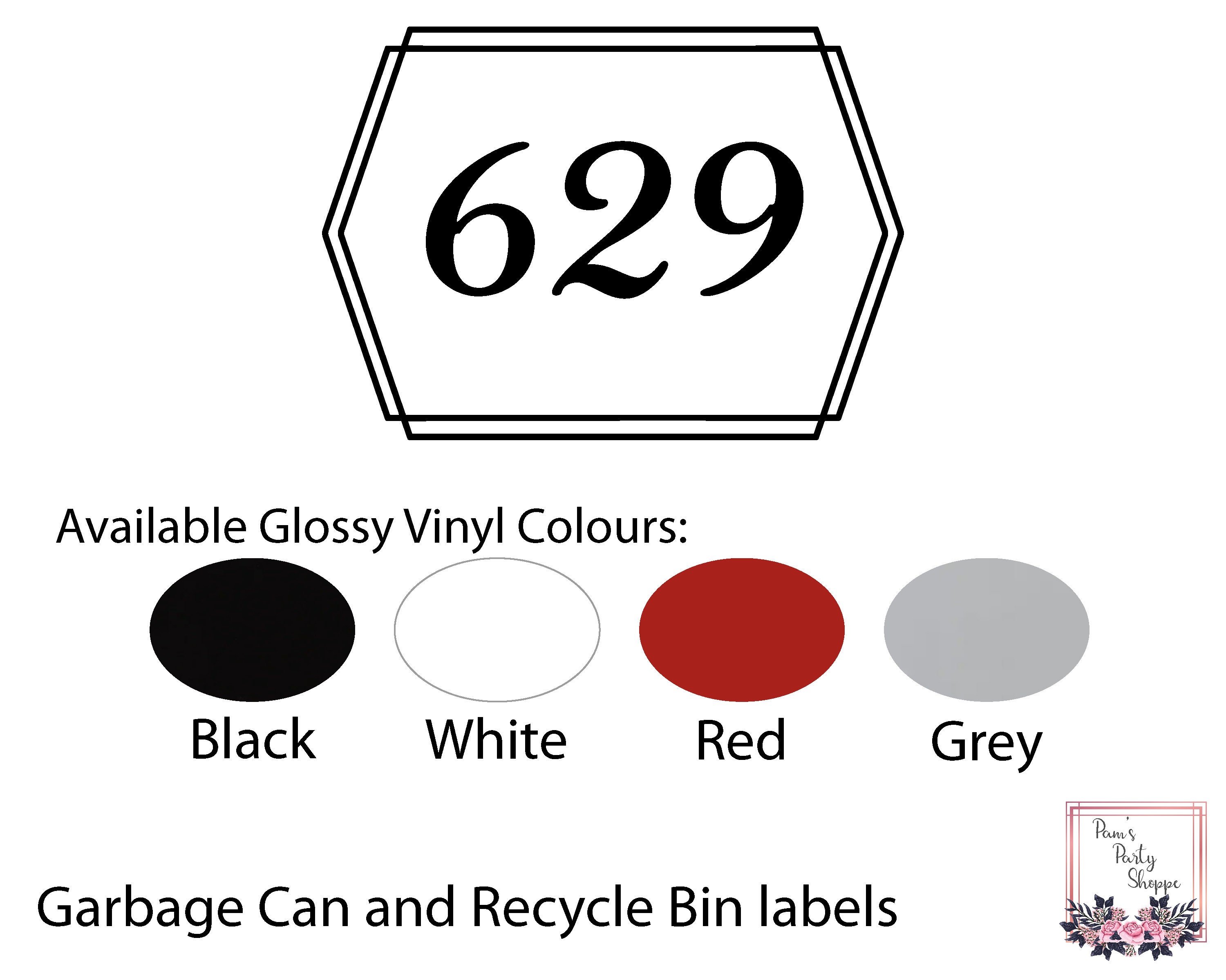 Custom Garbage Can and Recycle Bin Labels, Trash Can Decals, Permanent ...