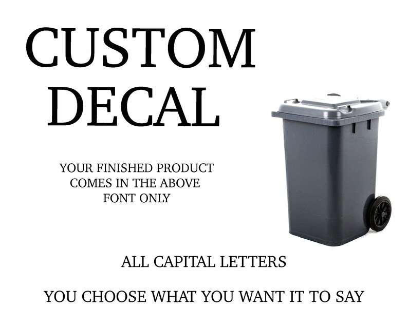 Custom Garbage Bin Labels Trash Can Decals Recycle Bin - Etsy