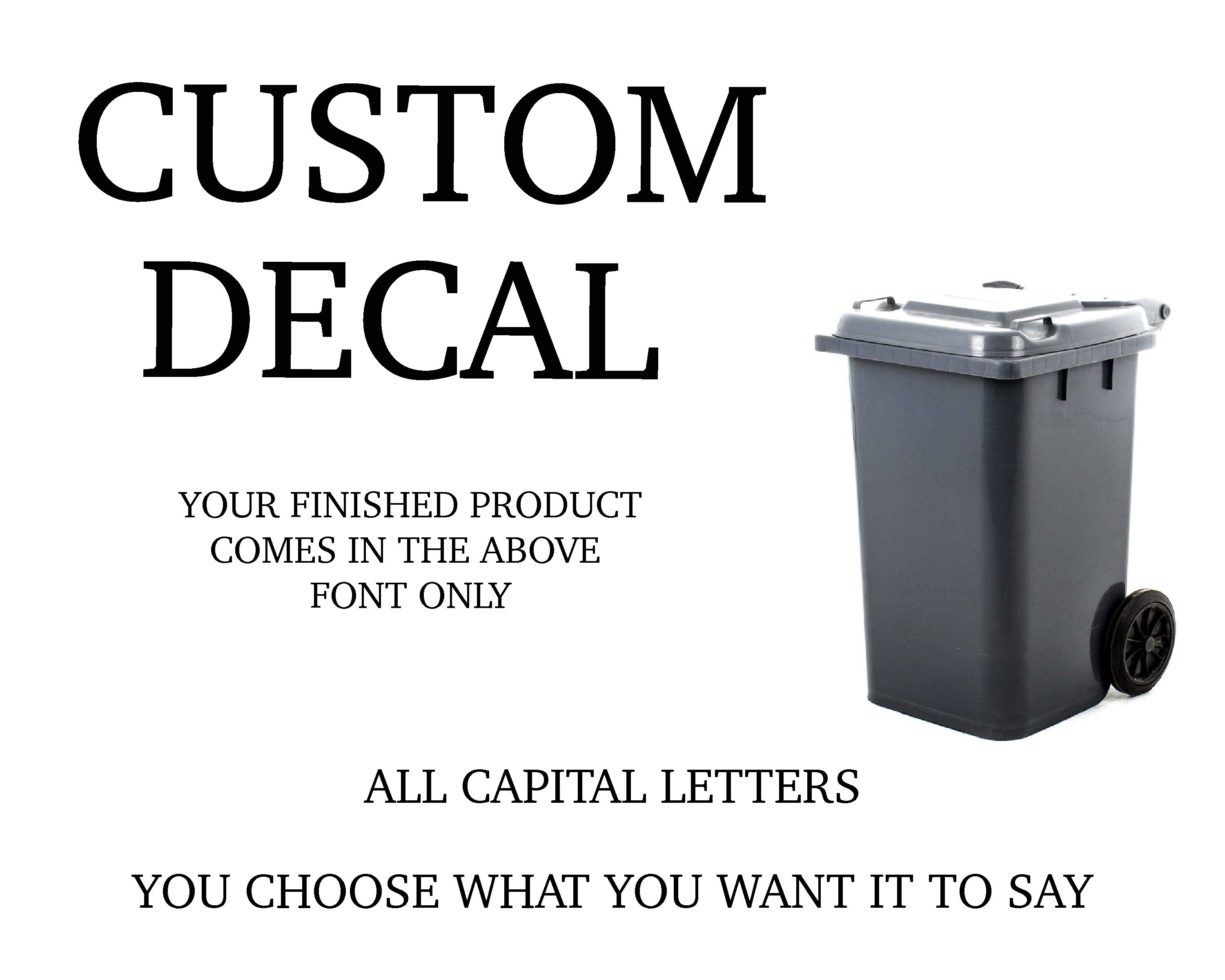 Custom Garbage Bin Labels, Trash Can Decals, Recycle Bin Sticker ...