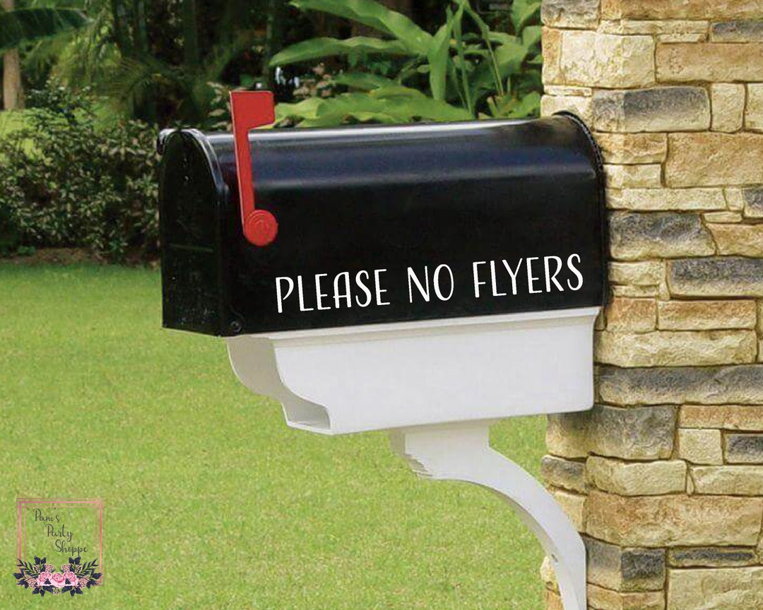Please No Flyers, Mailbox Decal, No Junk Mail, Weatherproof Sticker ...