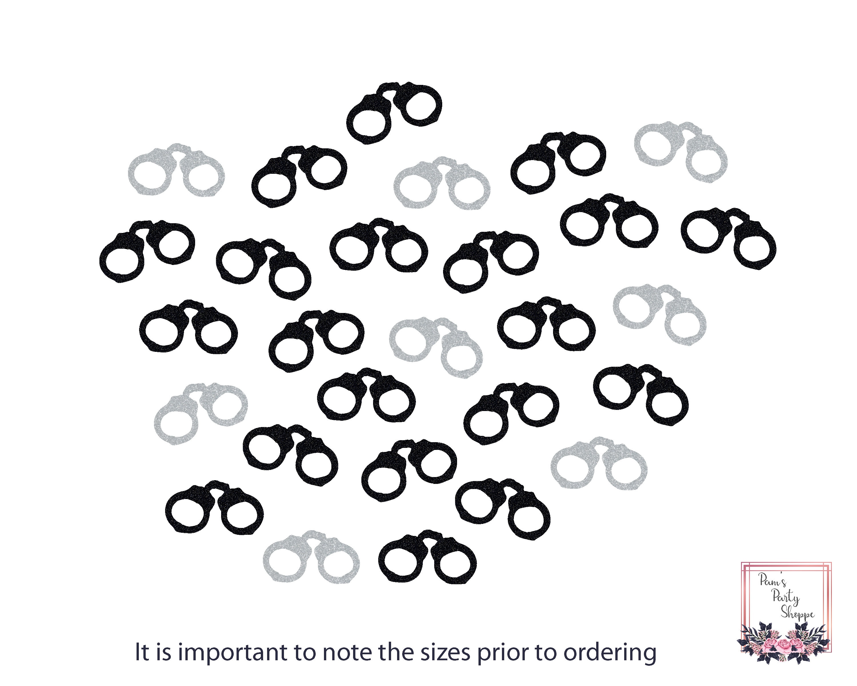Handcuff Confetti, Police Event, BDSM Party, Table Scatter, Retirement ...