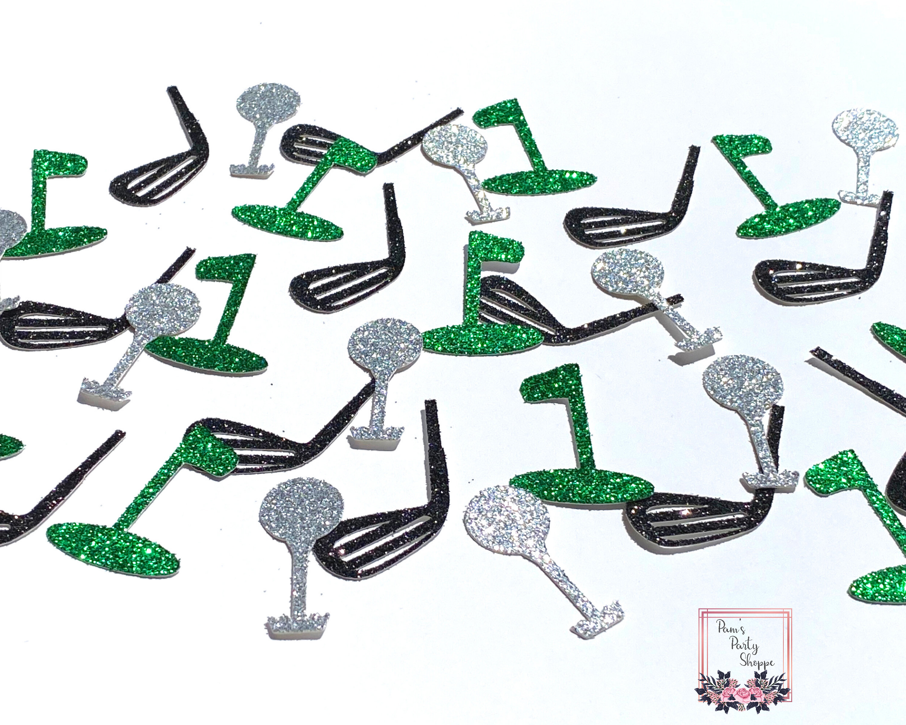 Golf Club Confetti, Hole in One, Golf Ball on Tee, Sparkle Party ...