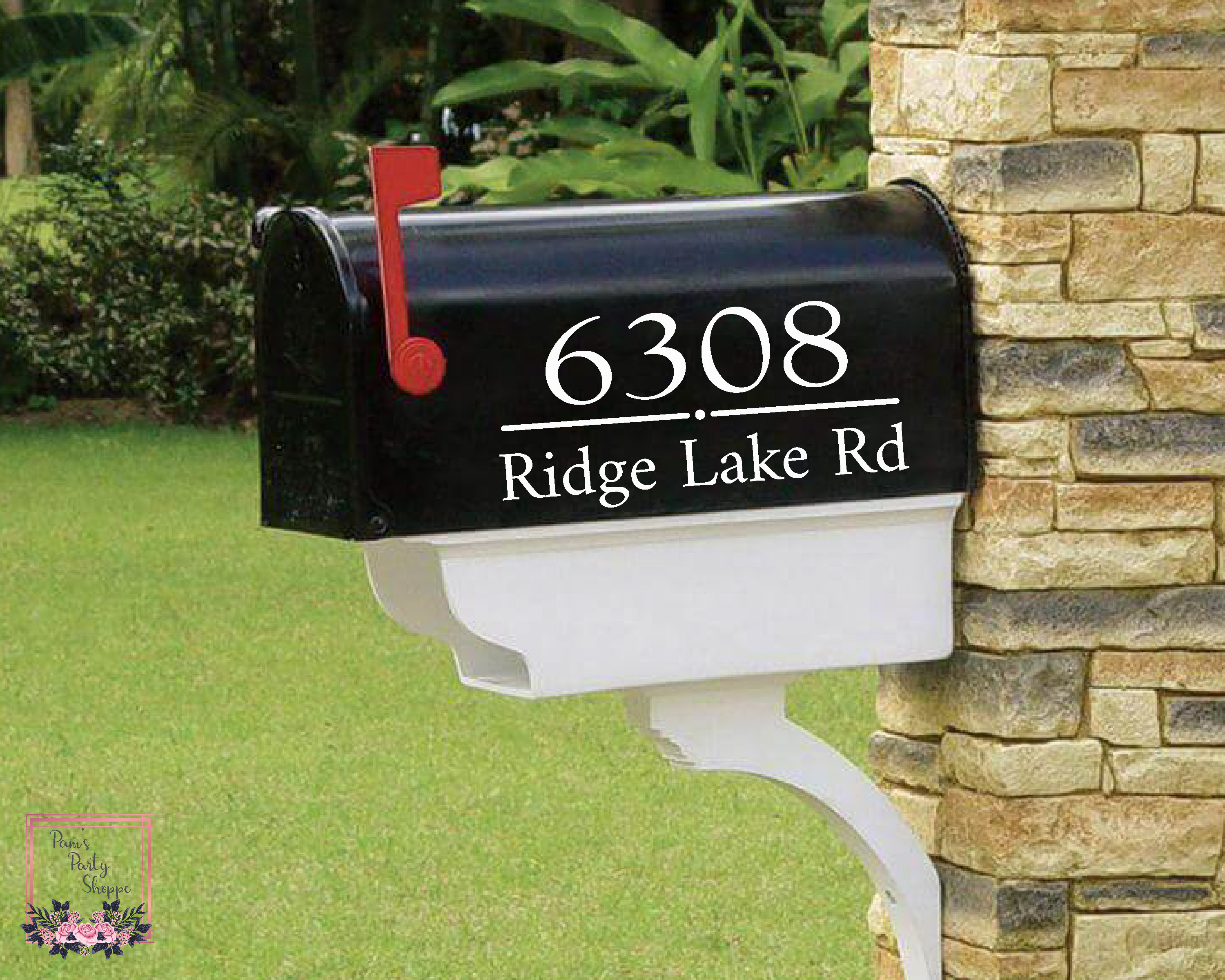 Mailbox Sticker, House Number Decal, Street Name, Weatherproof Decal ...