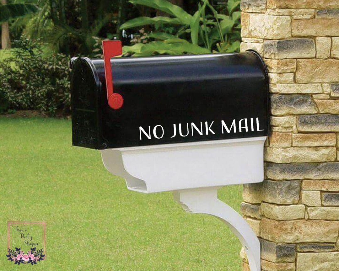 No Junk Mail, Mailbox Decal, Weatherproof Sticker, Mailbox Vinyl ...