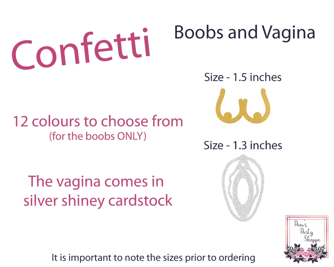 Boob Confetti Vagina Confetti Adult Party Bachelorette Etsy