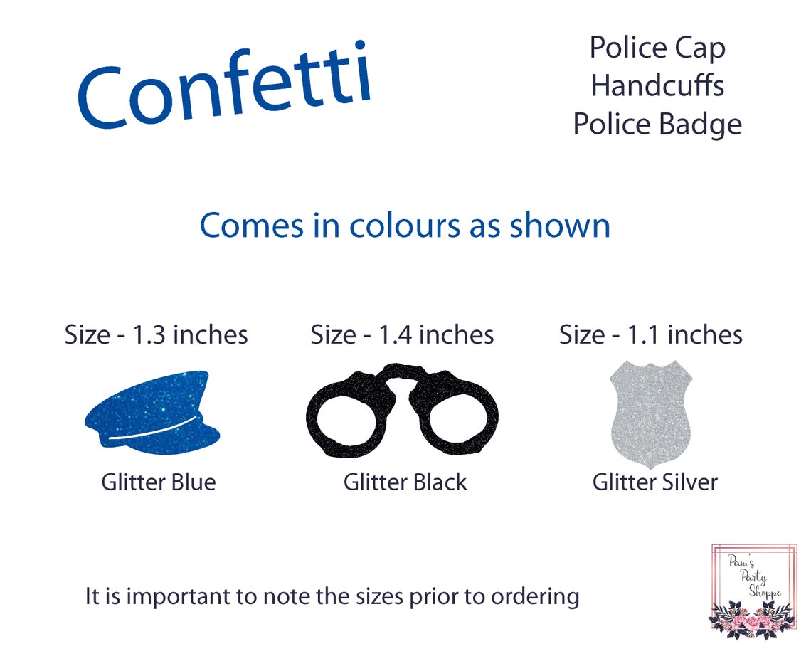 Police Themed Confetti, Retirement Party, Handcuff Confetti, Table ...
