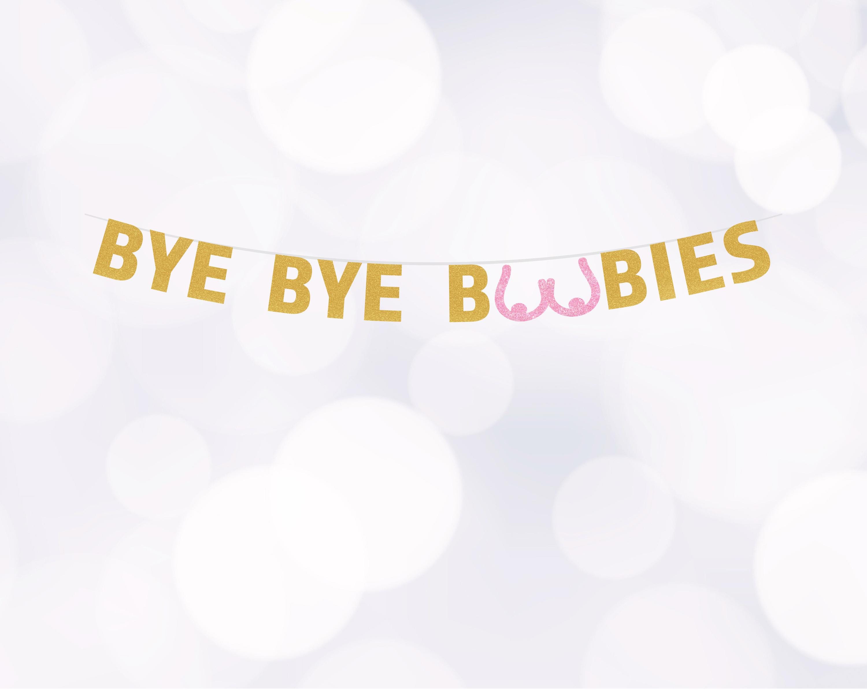 Bye Bye Boobies Banner, Breast Cancer, Breast Voyage, Tata to Your ...